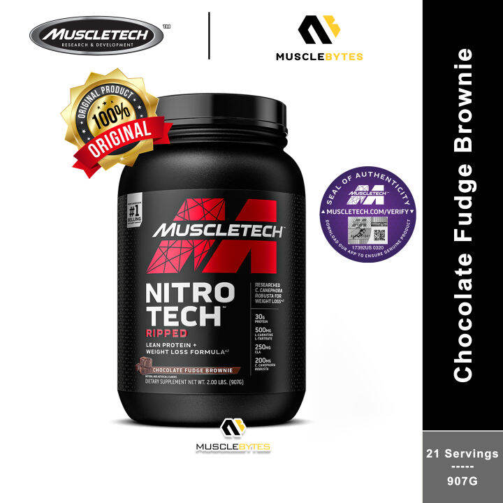 MuscleTech - Nitro Tech Ripped [2LBS / 21 Servings] [NitroTech Ripped ...