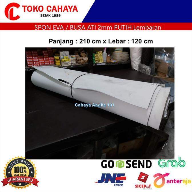 Spon Eva Sponge Busa Ati Spon Karet 2mm Putih 120 x 210 cm Lembaran ...