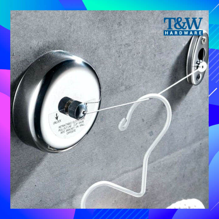 Balcony Invisible Clothing Rope Drying Clothes Hanger Retractable ...