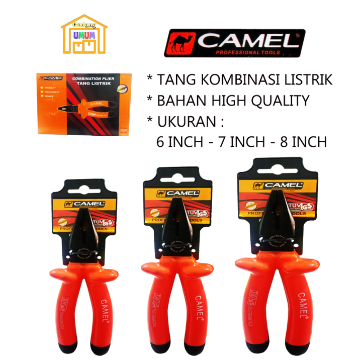CAMEL Tang Kombinasi Listrik Varian 6" - 7" - 8" - Tang Kombinasi ...