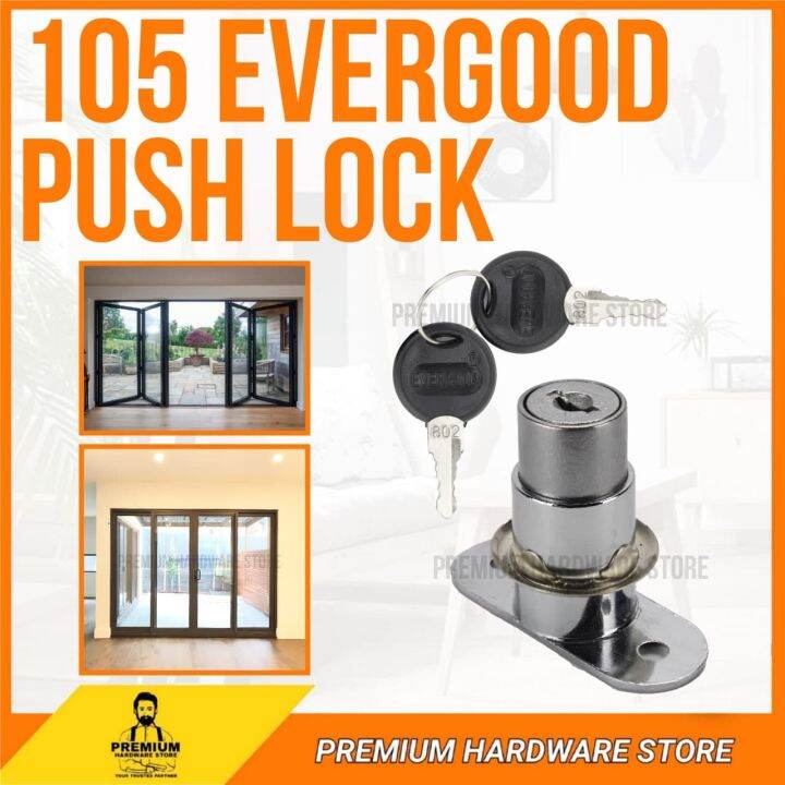 NO 105 PUSH LOCK / SLIDING DOOR PUSH LOCK FOR CABINET / LOCK FOR ...