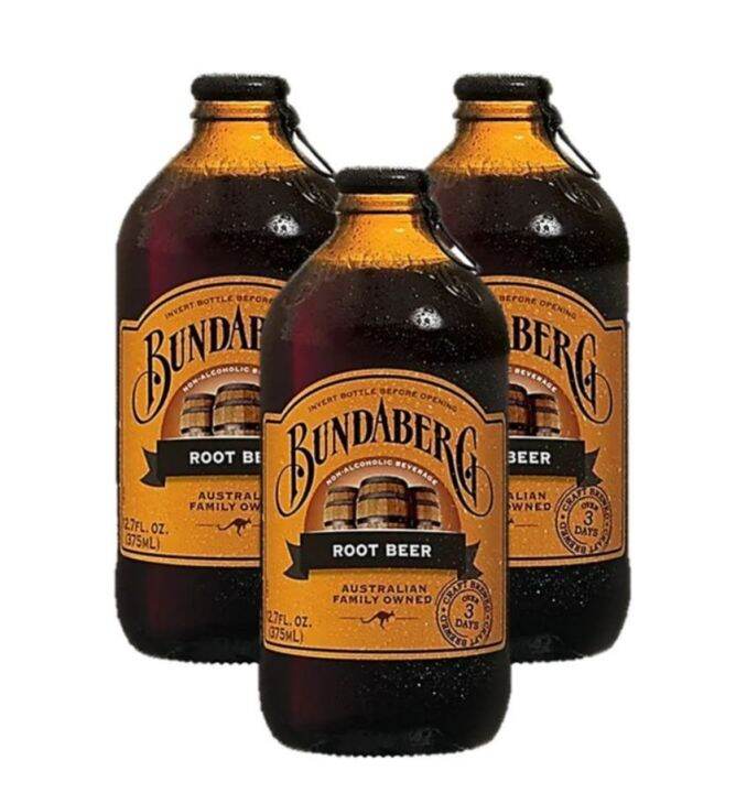 BUNDABERG CARBONATED ROOT BEER บันดาเบิร์ก รูทเบียร์ อัดก๊าซ 375ml. (3 ...