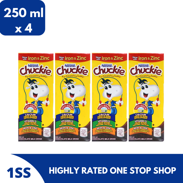 Nestle Chuckie Chocolate Milk Drink, 250ml set of 4 | Lazada PH