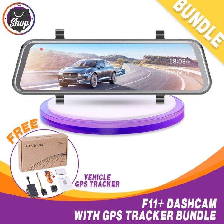 QCY Dashcam F11+ WIFI 2K Sony Lens Dash Camera + LK210 Vehicle GPS ...