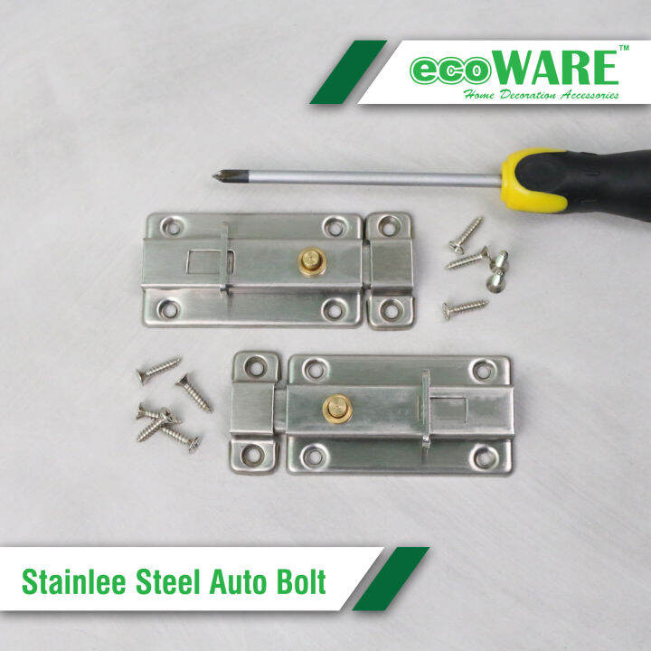 ecoWARE Stainless Steel Auto Bolt Fitting Room Quick Lock Indoor Pin ...