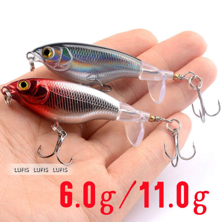6.0g/11.0g Fishing lure propeller tractor hard bait floating water ...
