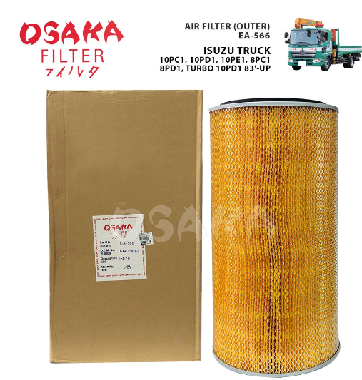 OSAKA Air Filter (Outer) ISUZU TRUCK: 10PC1 10PD1 10PE1 8PC1 8PD1 TURBO 10PD1 83'-UP EA-566 ...