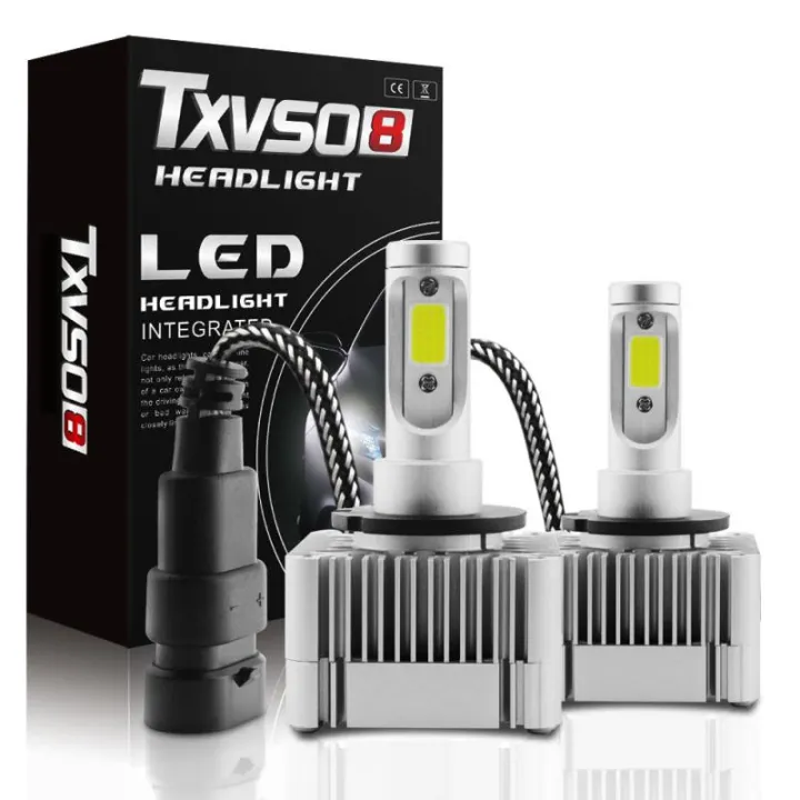 TXVSO8 2ชิ้น LED ชุดไฟหน้า D1SD3S พลิกซังชิป26000LM 6000พันแสงสีขาว55 ...