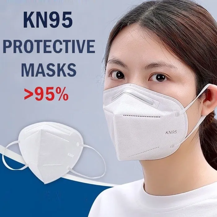 KN95 Face Mask Protective Mask, Disposable Mask White Mask 10Pcs-1Pack ...