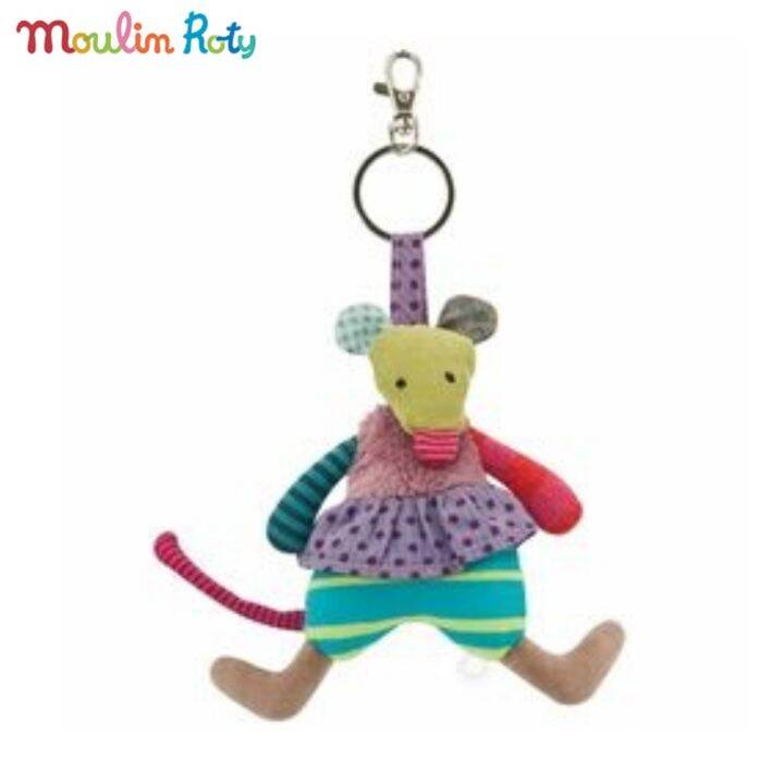 Moulin Roty ตุ๊กตาพวงกุญแจ 14cm. ออร์แกนิค Les Jolis Mouse MR-629294 ...