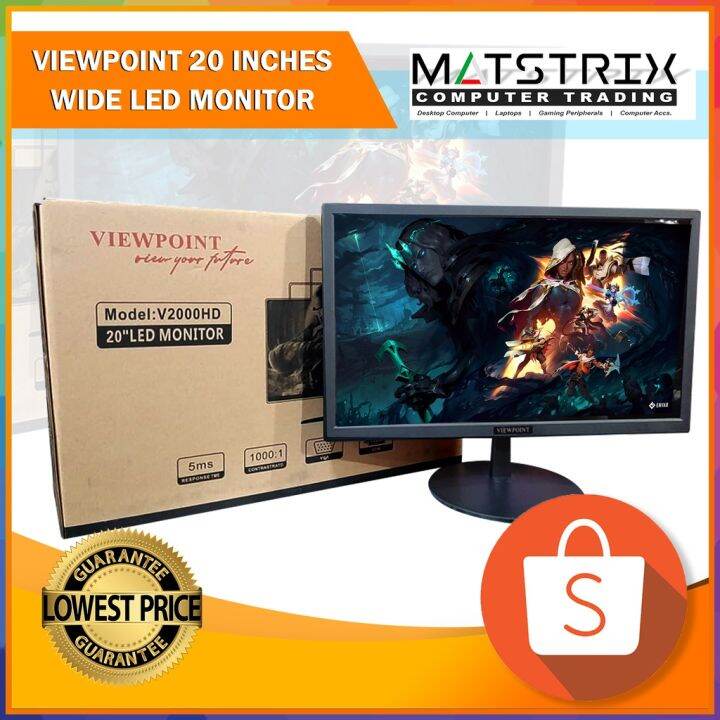 【Ready Stock】 VIEWPOINT 20 INCHES WIDE LED DESKTOP MONITOR | Lazada PH