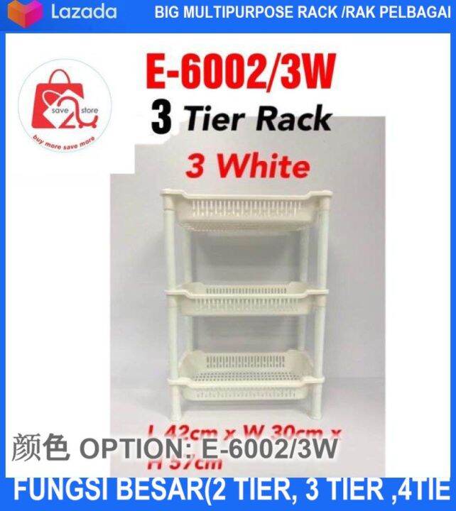Big Multipurpose Rack /rak Pelbagai Fungsi Besar(2 Tier, 3 Tier ,4tier ...