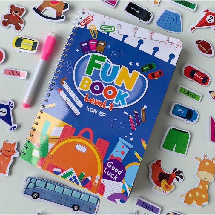 Konsep FunBook Level 1 Busy Book Buku Aktivitas Edukasi Anak TK Paud ...