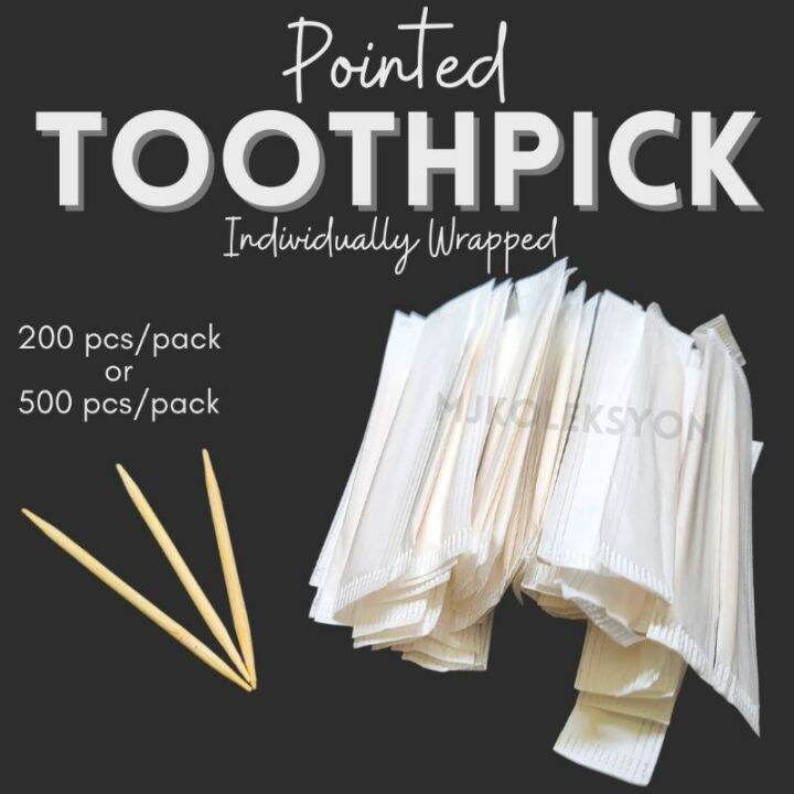 Bamboo Toothpick Individually Wrapped 200pcs | Lazada PH