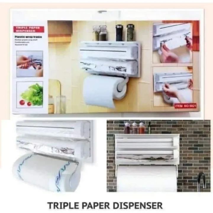 TRIPLE PAPER DISPENCER TISSUE ORGANIZER | Lazada PH