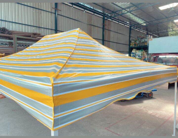itop 3mx4.5m (10x15) Canopy Square Steel With Tarpaulin Baru Pattern ...