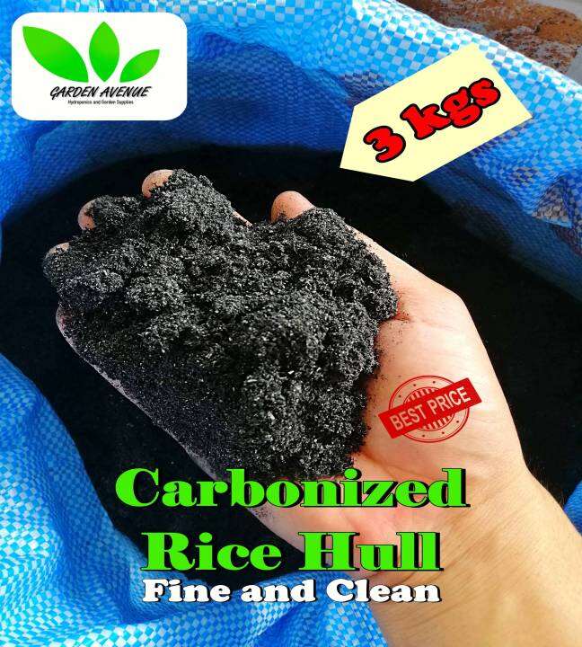 (3KILOS) Carbonized Rice Hull/High Quality - (Sunog na Ipa)(Fine and ...