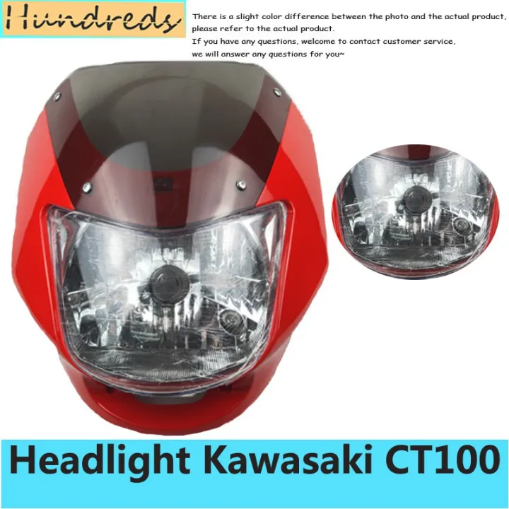KNNY Motorcycle Headlight Assembly Kawasaki CT100 BAJAJ Red | Lazada PH