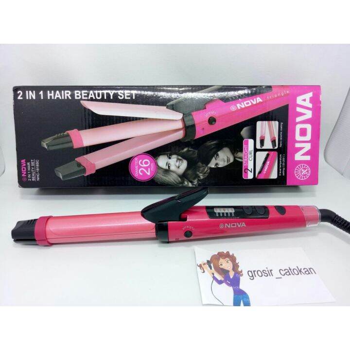 Catokan nova 2in1 NV-1818SC original - catokan 2IN1 - CATOKAN LURUS & CURLY - MULTIFUNGSI ...