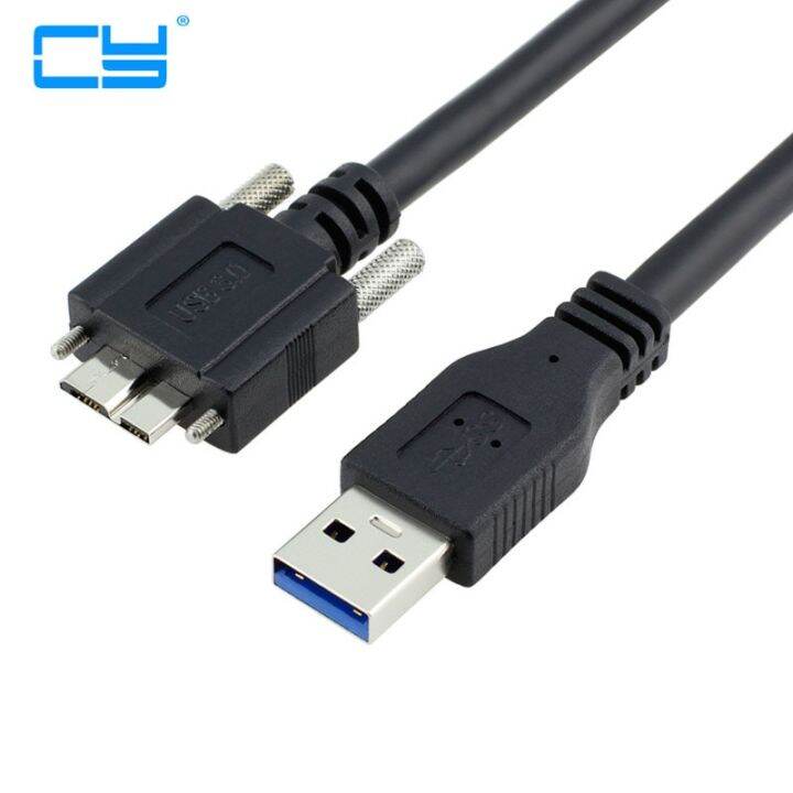 5Gbps Micro B USB 3.0 Micro B Cable Wire With Panel Mount Screw Lock ...