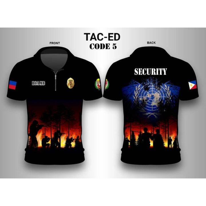 SECURITY OFFICER GUARD DEFENDER High Quality Full Sublimation Polo ...