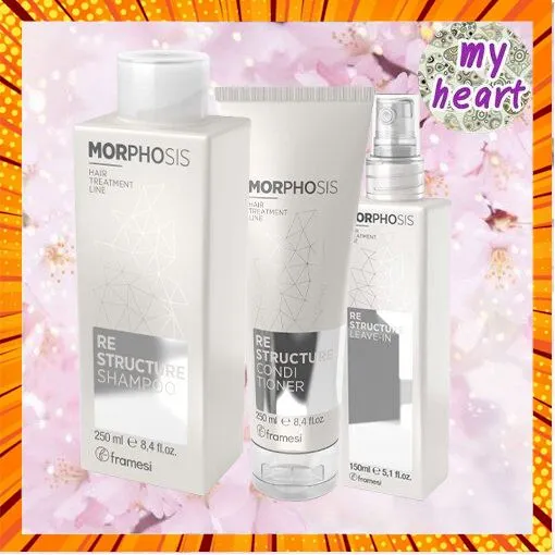 Framesi Morphosis Restructure Shampoo/Conditioner/Leave-In 250/250/150 ml แชมพู ครีมนวดผม และ ...