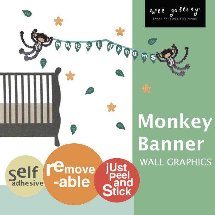 Wee Gallery Wall Graphics - Monkey Banner | Lazada PH