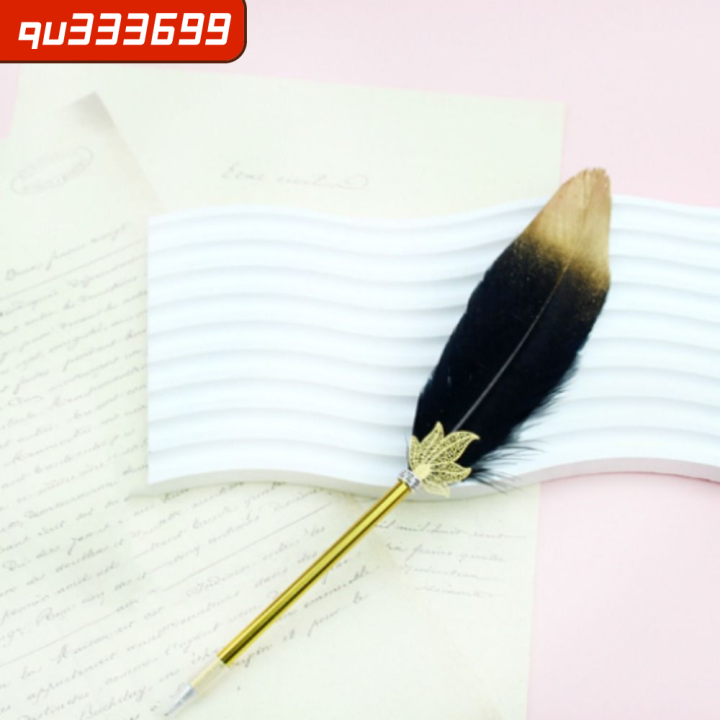 QU333699 Feather Quill Ballpoint Vintage Refined Soft Fluffy Pen ...
