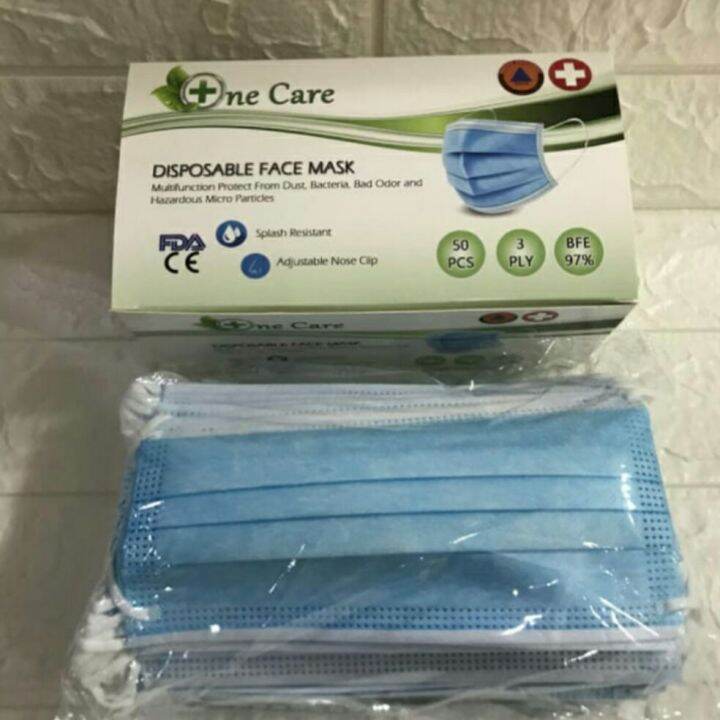 Masker One Care Earloop 3ply box isi 50 pcs | Lazada Indonesia