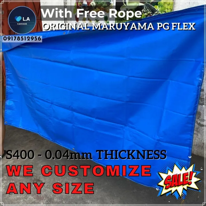 WITH NYLON ROPE! 10x10FT *S400 ORIGINAL MARUYAMA PG FLEX TRAPAL | LONA ...