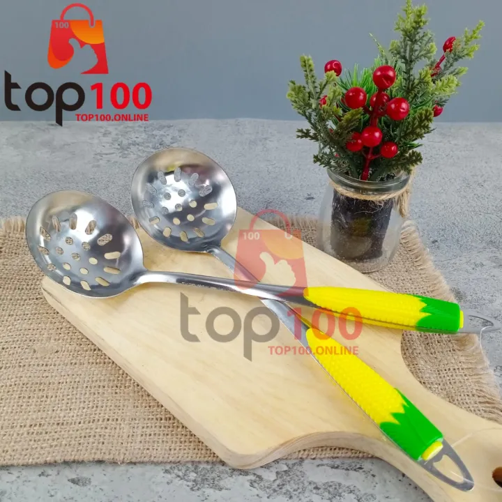 Top100 - Centong Sayur Lubang Stainless Steel Sendok Centong Bolong ...