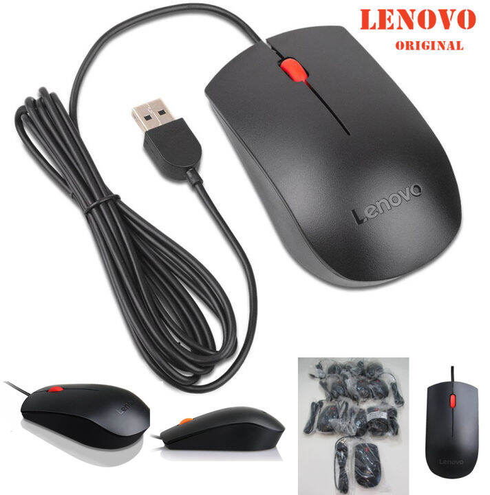 Original Lenovo Essential Optical USB Mouse 3 Buttons Mice SM-8823 ...