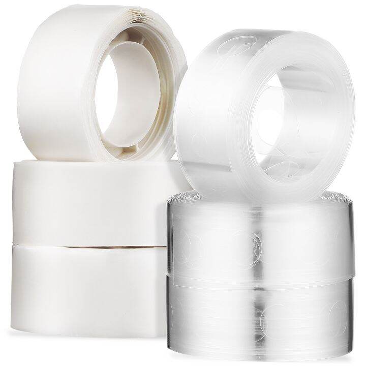 6 Rolls Multi-purpose Self-adhesive Transparent Double-sided Dot Tape ...