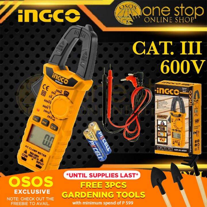 ♫INGCO Digital ACDC Clamp Meter Multimeter DCM2001♡ | Lazada PH
