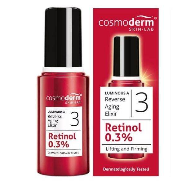 Cosmoderm Reverse Aging Elixir Retinol 0.3% ( 15ml ) | Lazada