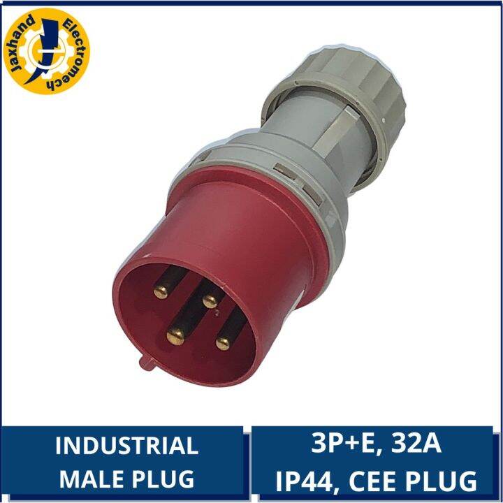 【factory outlet】 Industrial Male Plug 32A, 4-poles, 3P+E, IP44 CEE Plug ...