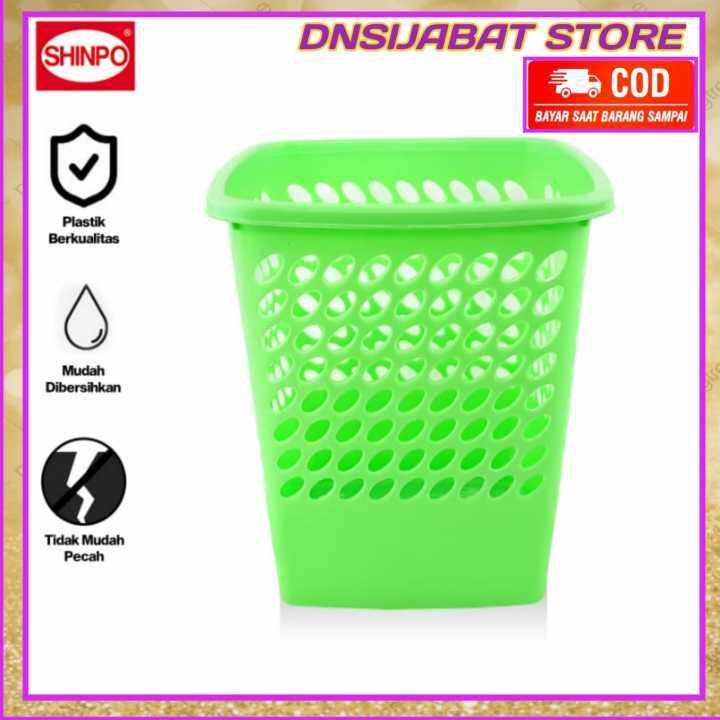 SHINPO Tempat Sampah Plastik Model Lubang Colombo Trash Bin Keranjang ...
