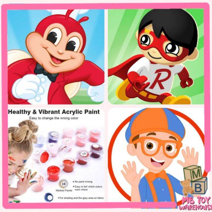Paint by numbers kit for kids | Jollibee | Ryan | Blippi | Lazada PH