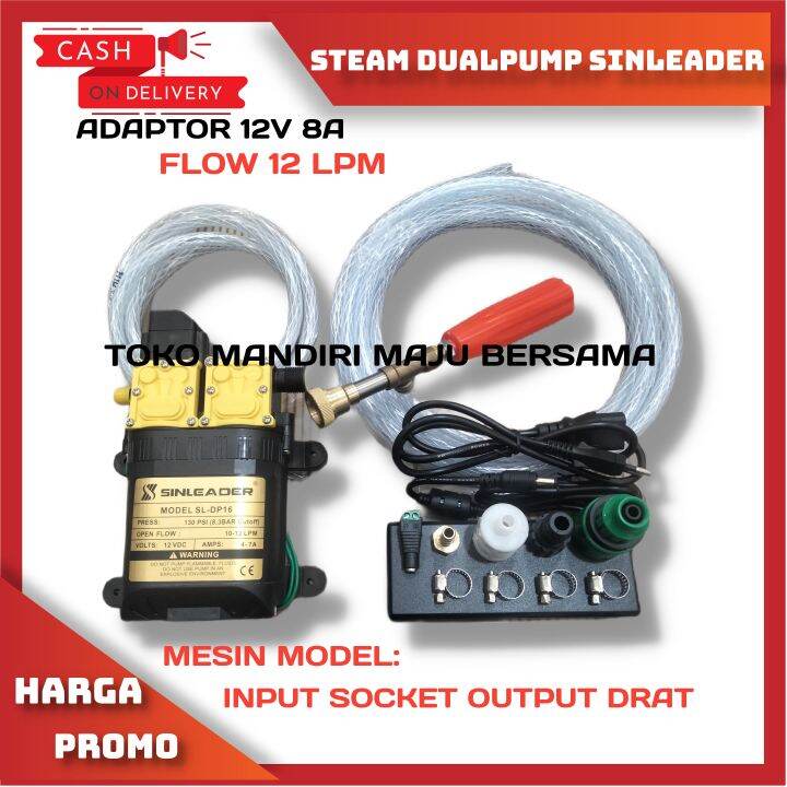 ALAT CUCI MOTOR / MOBIL / DOORSMEER / DUAL PUMP SINLEADER 12V 130 PSI ...
