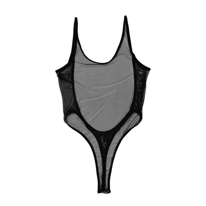 【cw】 Sexy Women One Piece See Through Bodysuit Lingerie Sheer Teddies