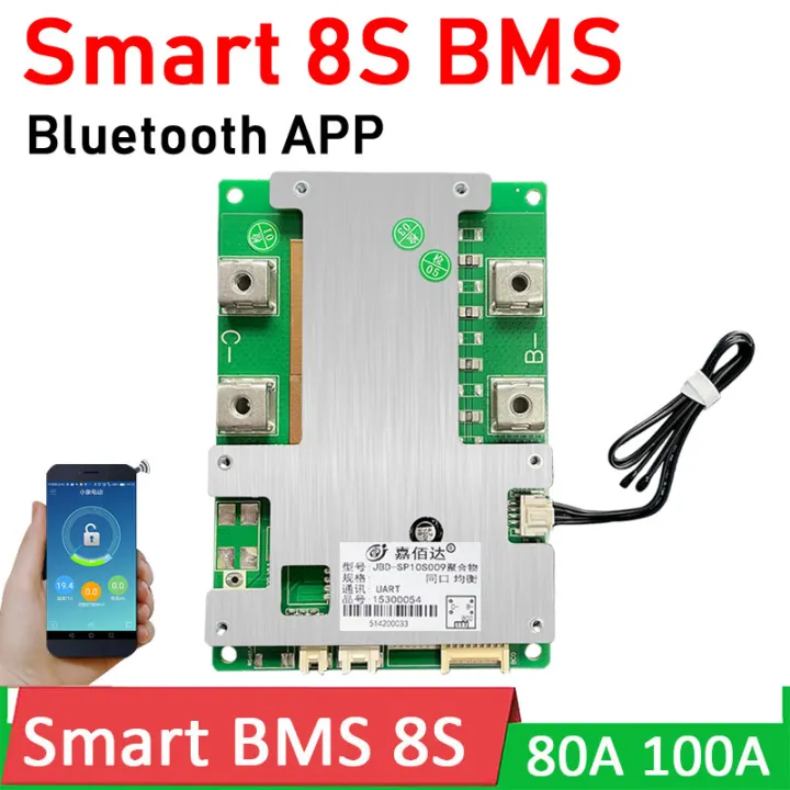 Smart BMS 8S 24V 80A 100A lifepo4 Lithium Battery Protection Board W ...