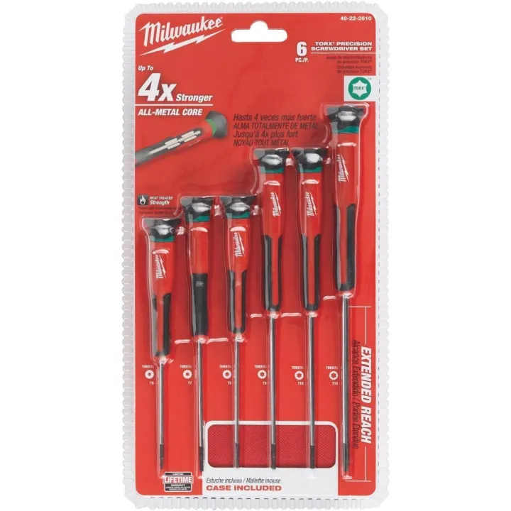 Milwaukee 48-22-2610 6pc TORX Precision Screwdriver Set w/ Case | Lazada