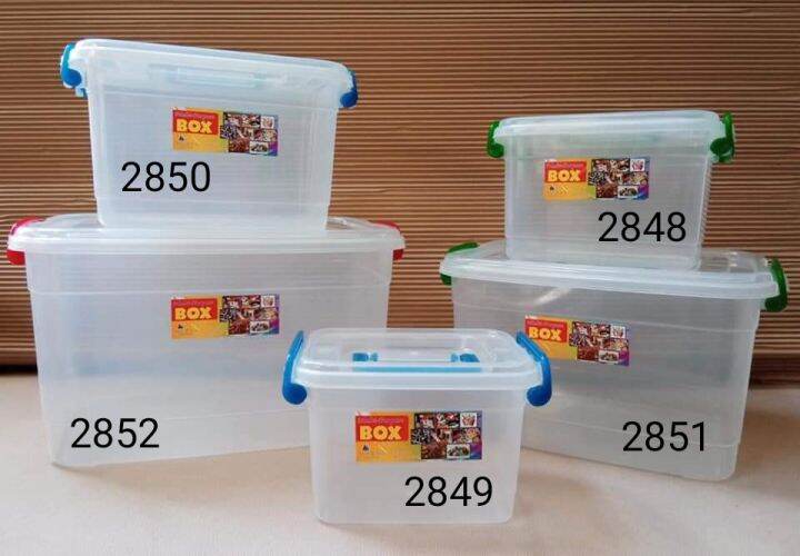 Plastic #2848 2.4Liter Mini Multi Purpose Storage Box with Handle ...