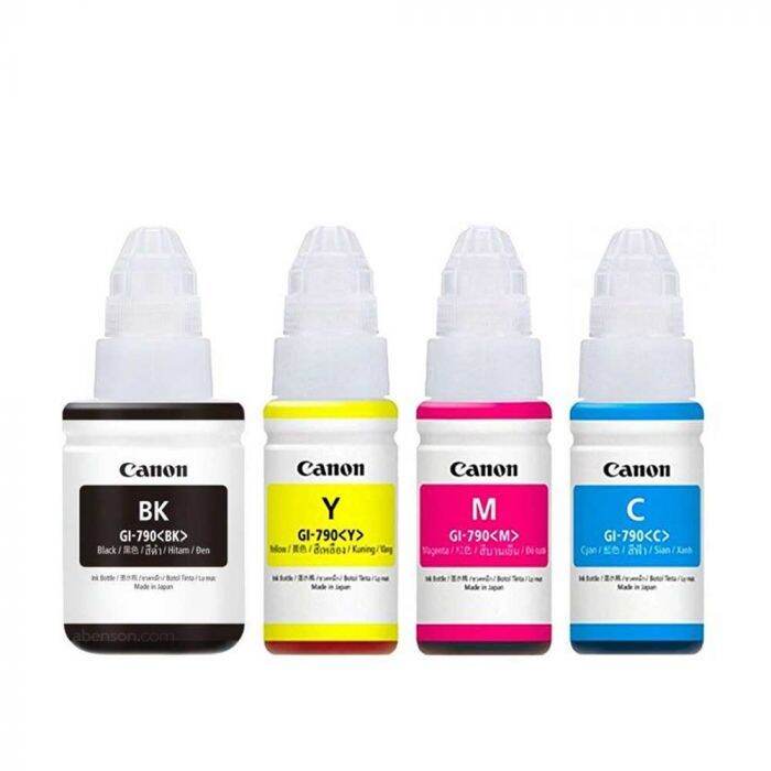 PRINTER INKS Canon GI-790 Ink Bottle Refill (Black/Cyan/Magenta/Yellow ...