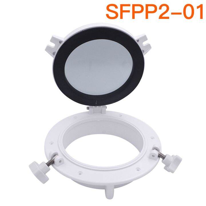 SEAFLO Round Portholes Plastic Hatches Port Lights Opening Window Black ...