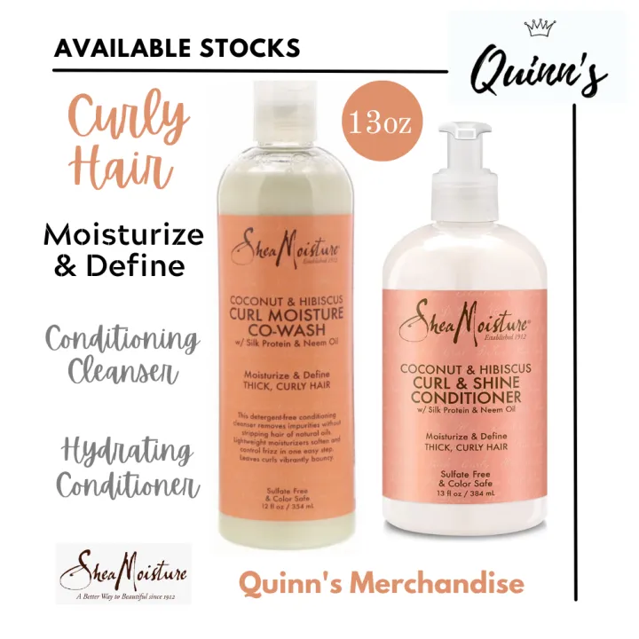 Shea Moisture Curl And Shine Conditioning Cleanser And Conditioner 13oz