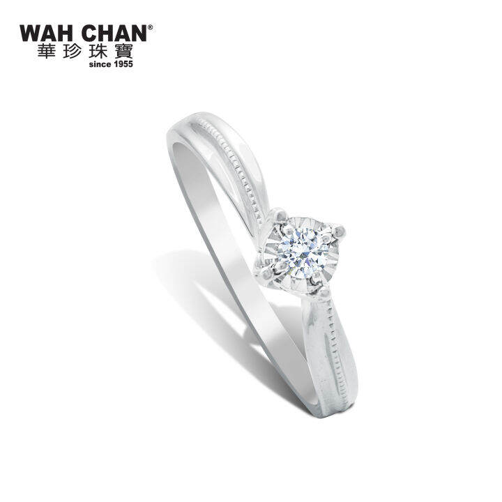 WAH CHAN White Gold Diamond Ring | Lazada