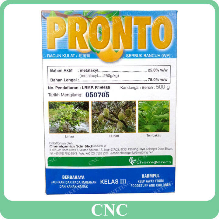 500GM Pronto Chemigenics Fungicide Systemic Racun Kulat Sistemik Durian ...