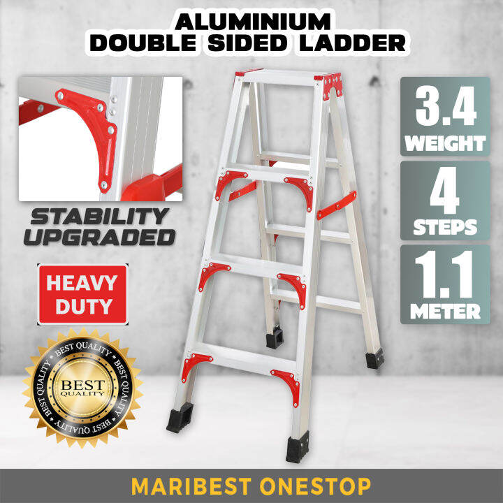 4 Step Ladderman Aluminium Double Sided Ladder Multi Purpose Ladder ...
