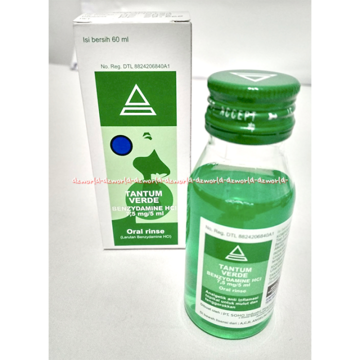 Tantum Verde 60ml Oral Rinse Larutan Benzydamine Hcl Obat Kumur Untuk ...